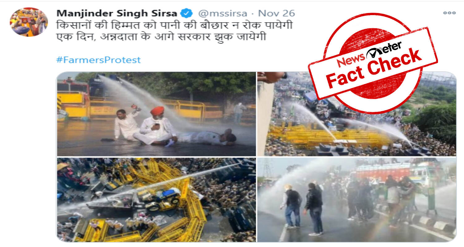 Fact Check: Photo of protesting farmers facing water cannons from 2018 ...
