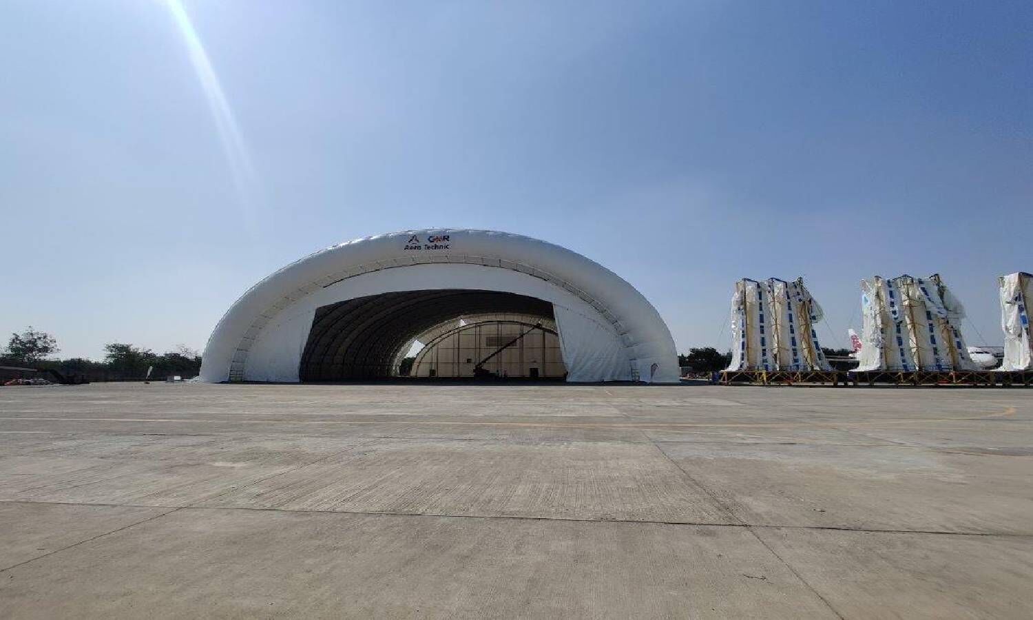 GMR gets multi-purpose new age inflatable aeroplane hanger
