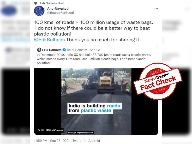 Fact Check: True, India is building roads using plastic waste