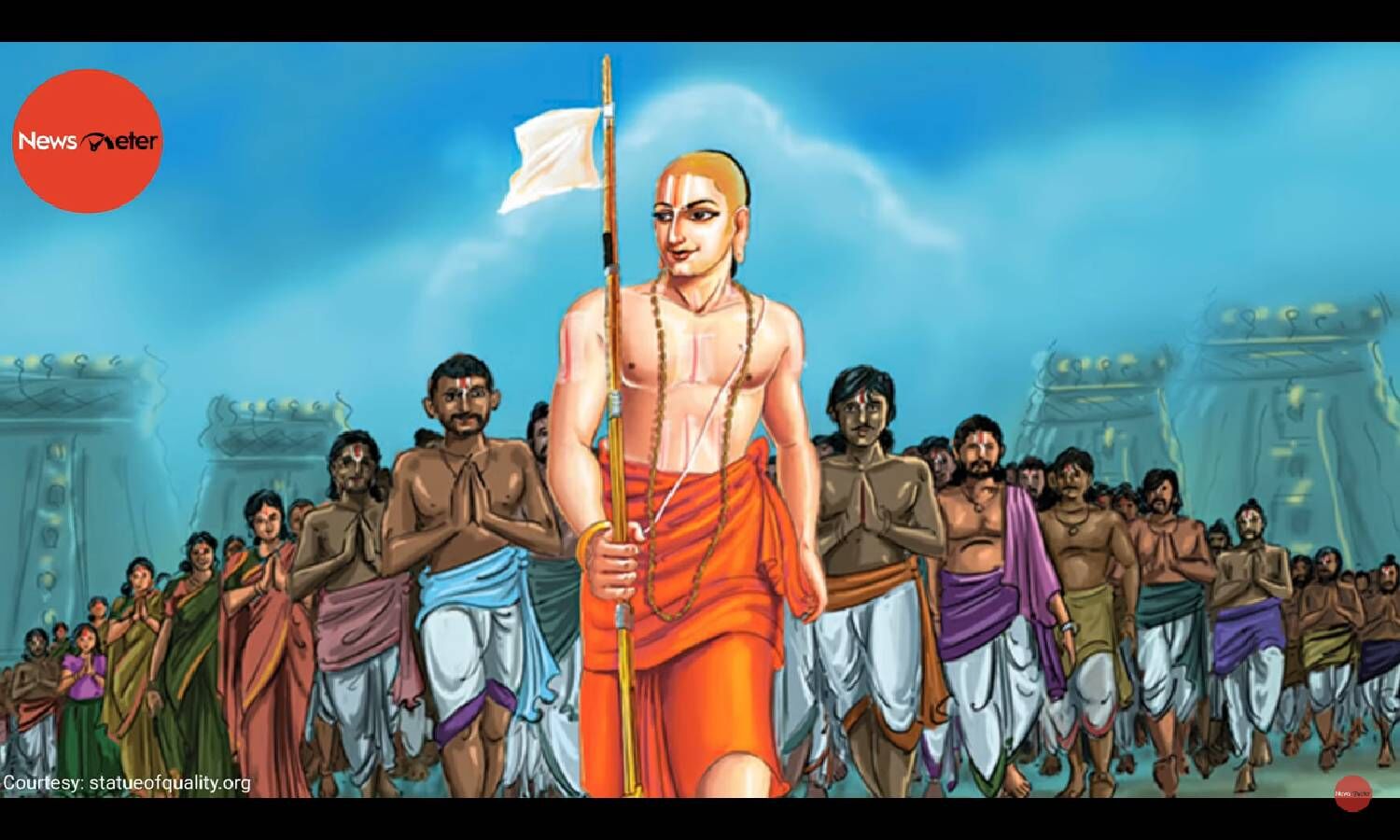 Who is saint Ramanujacharya? Why is he chosen as a symbol of equality?