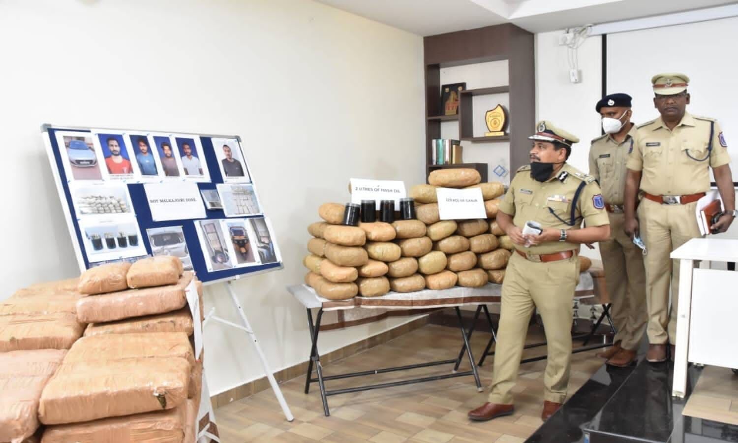 Rachakonda police bust 2 drug rackets, seize 222 kg ganja
