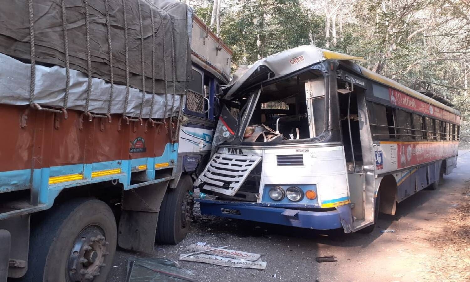 30 injured after RTC bus collides with lorry in East Godavari