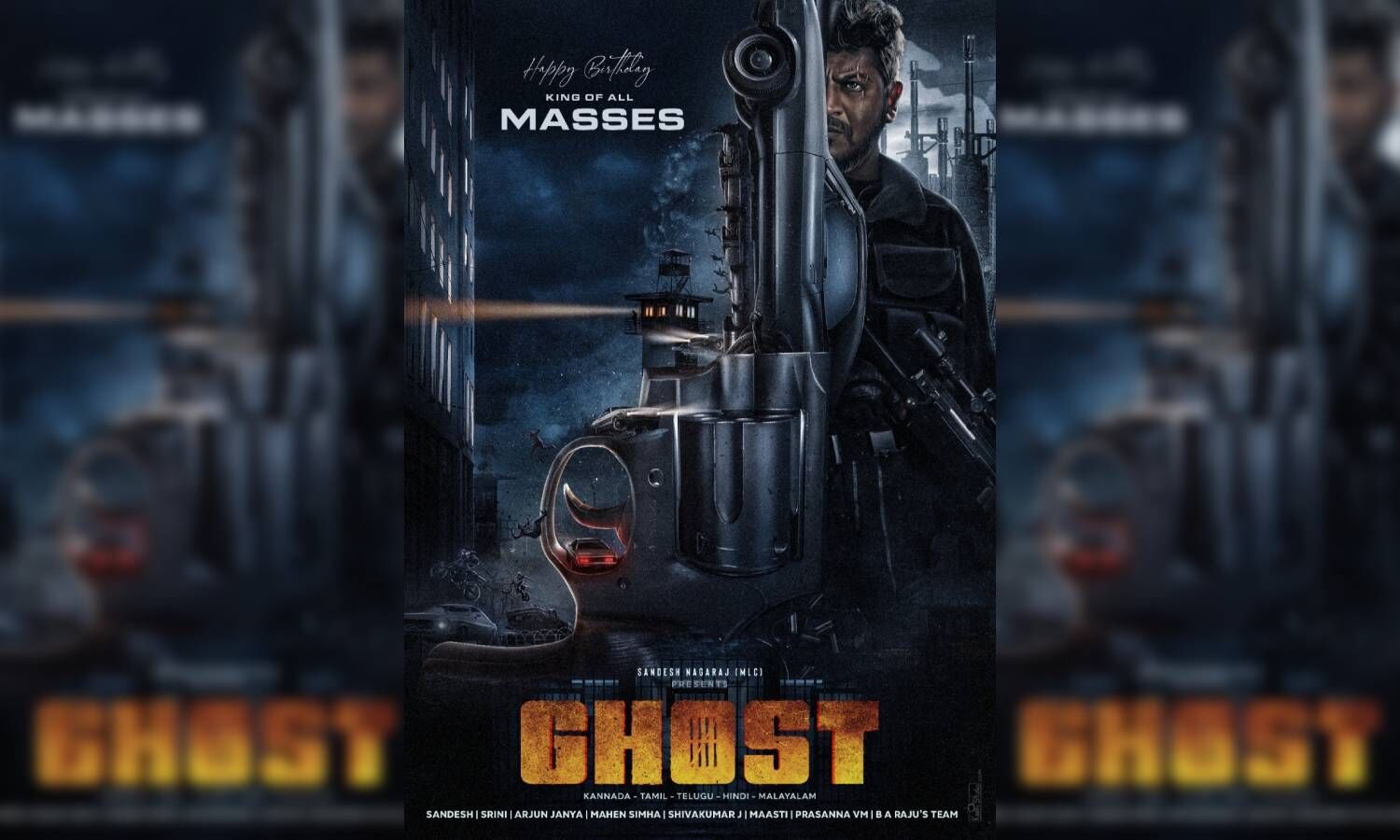 Shivarajkumar's first look from Ghost is out. Fans wish the actor on ...