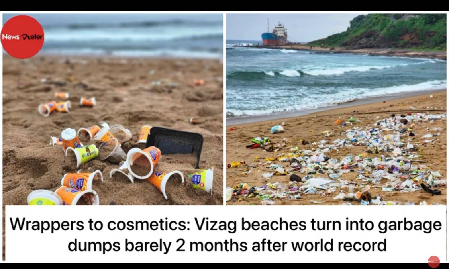 Wrappers to cosmetics: Vizag beaches turn into garbage dumps barely 2 ...