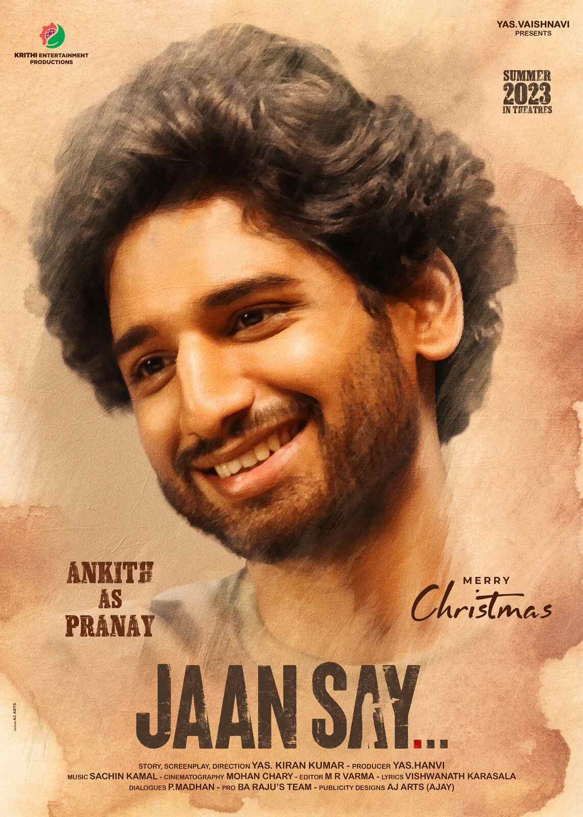 'Jaan Say...' : Budding actor Ankith's first look as Pranay leaves people in awe