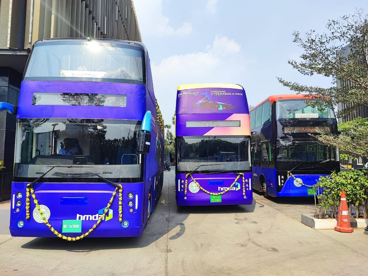 Double-decker buses return to Hyd streets: 3 electronic buses launched