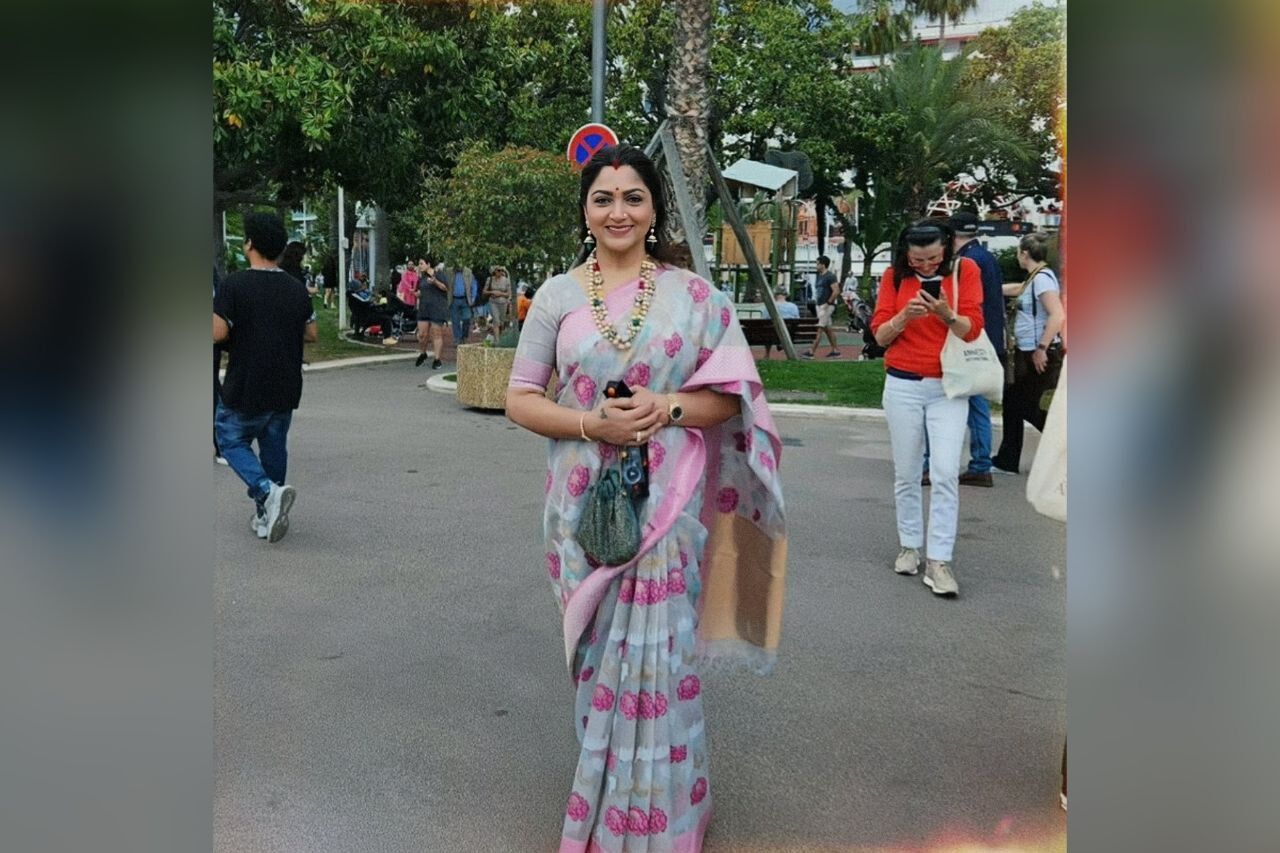 Khushbu makes Cannes debut at 52; walks red carpet in sari