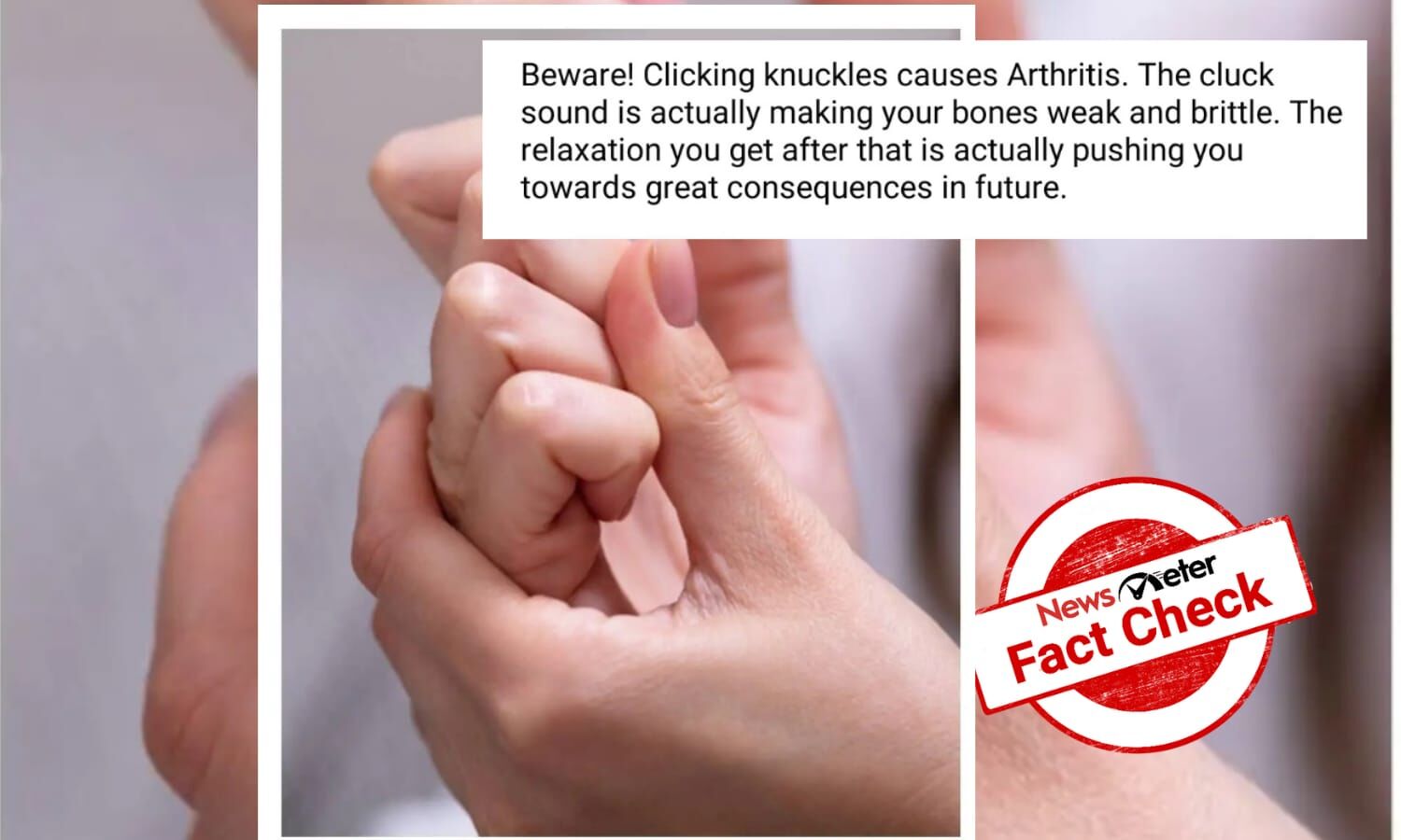 Fact Check: Does cracking knuckles lead to early onset of arthritis?