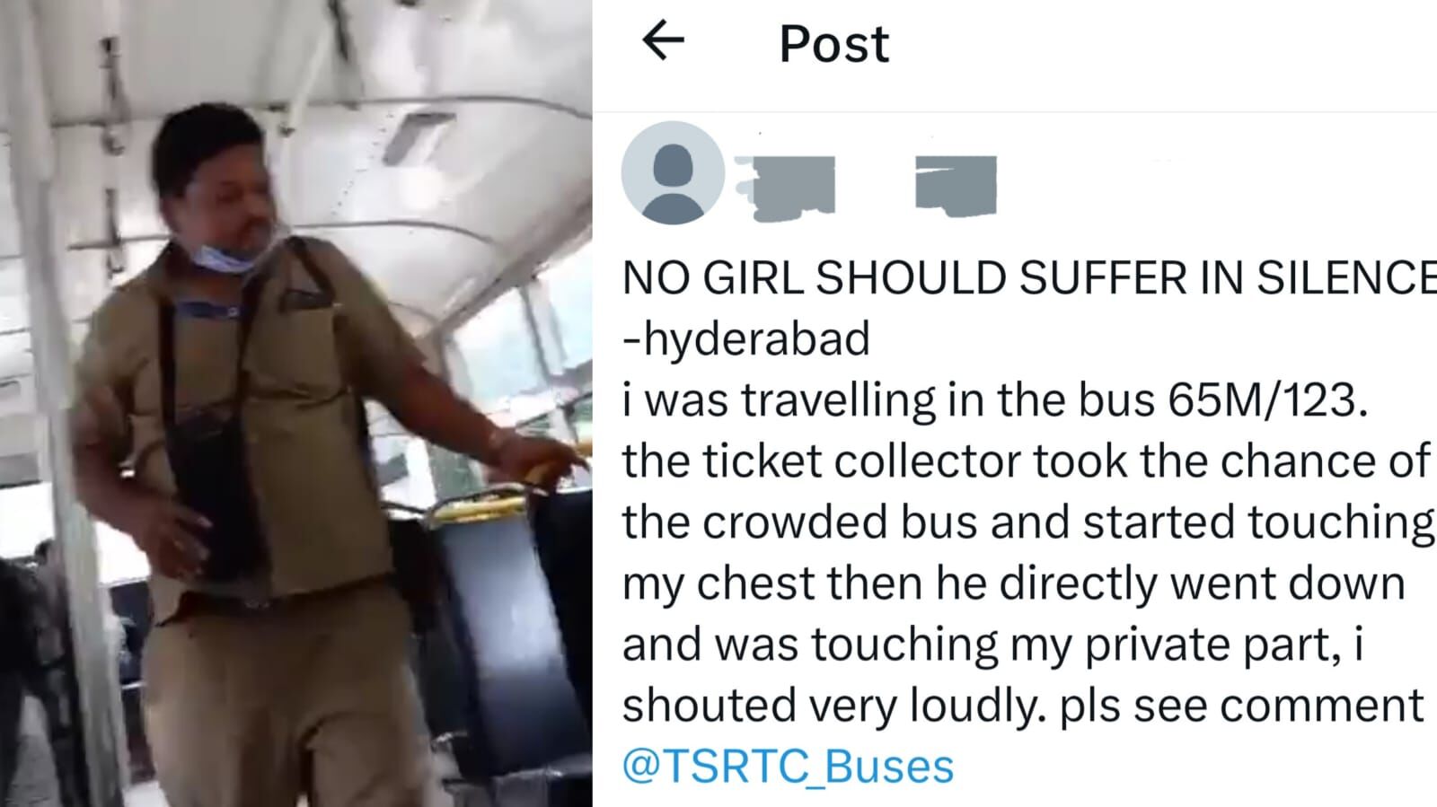 Bus conductor misbehaves with woman on Himayat Nagar route