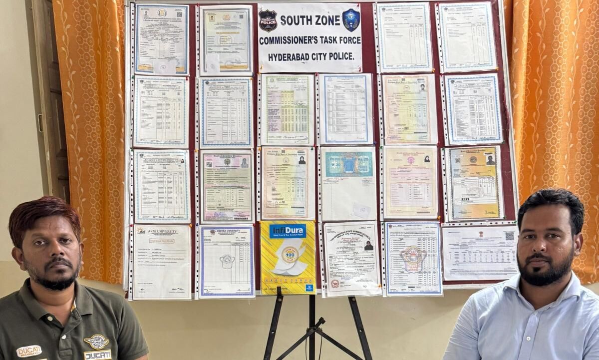 Fake educational certificates racket: 2 held in Amberpet with 84 fake ...