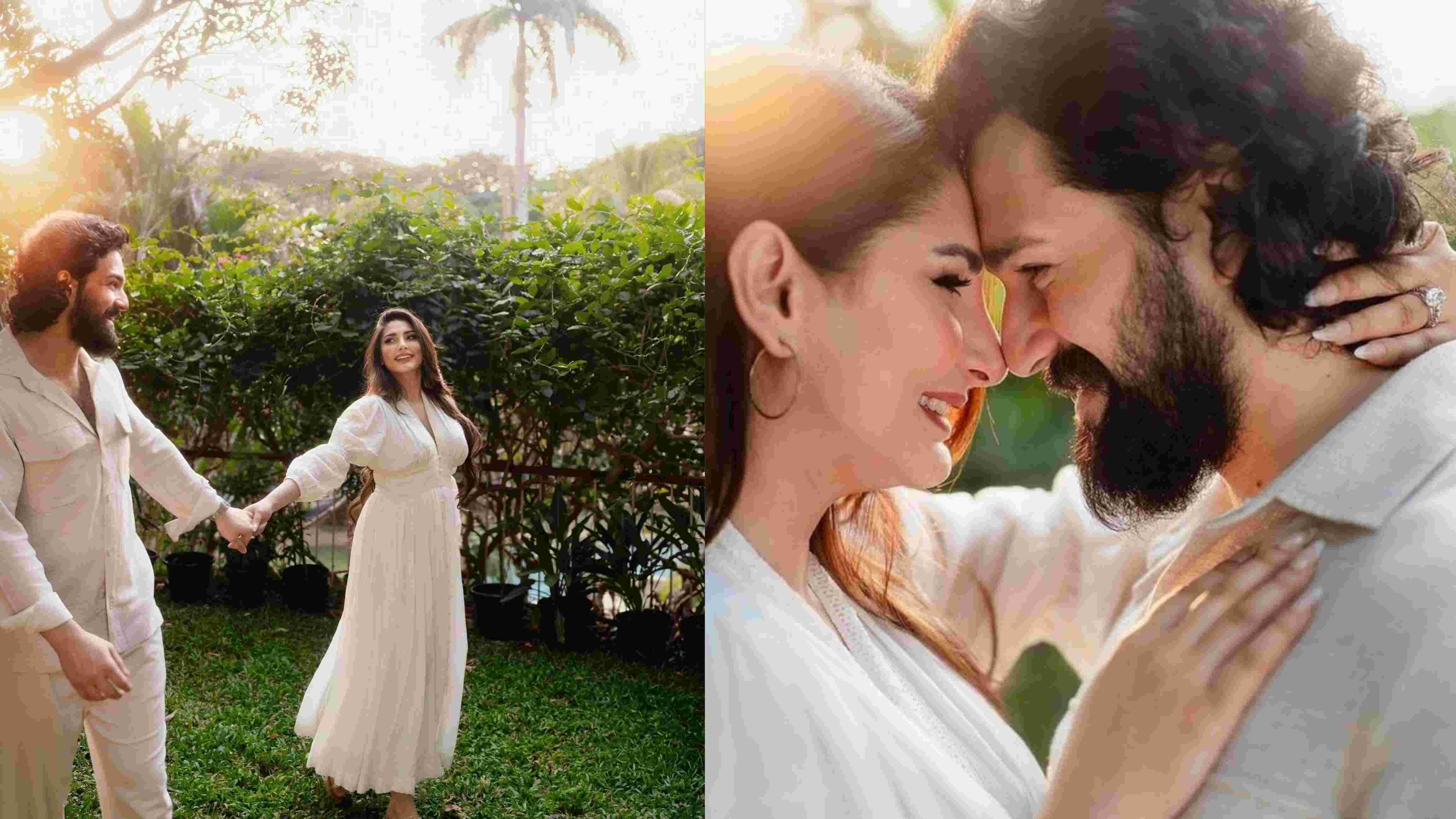 Nagarjuna's son Akhil Akkineni gets engaged to Zainab Ravdjee