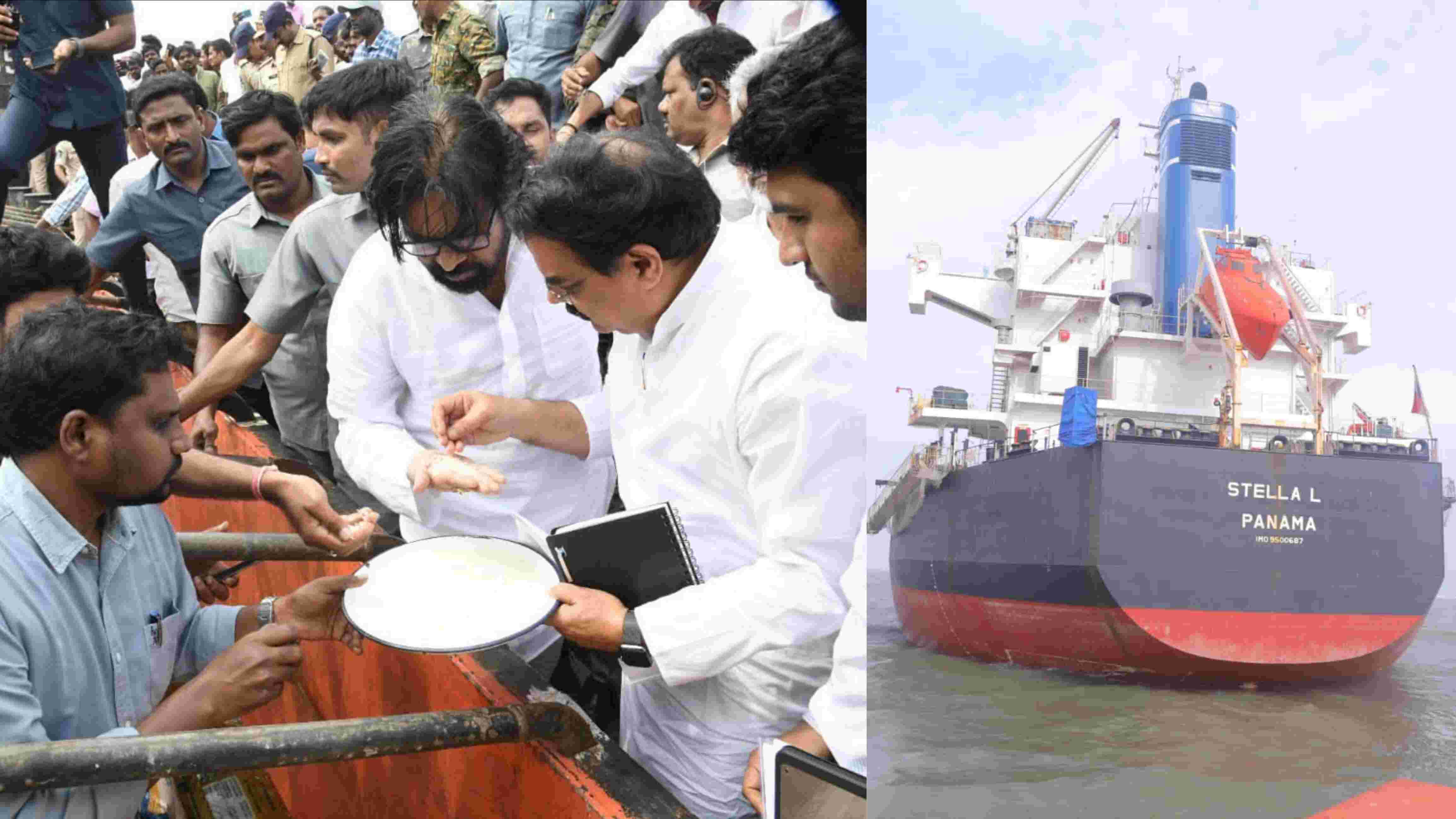 Andhra: Pawan Kalyan raids ship at Kakinada port, foils bid to smuggle PDS rice to West Africa