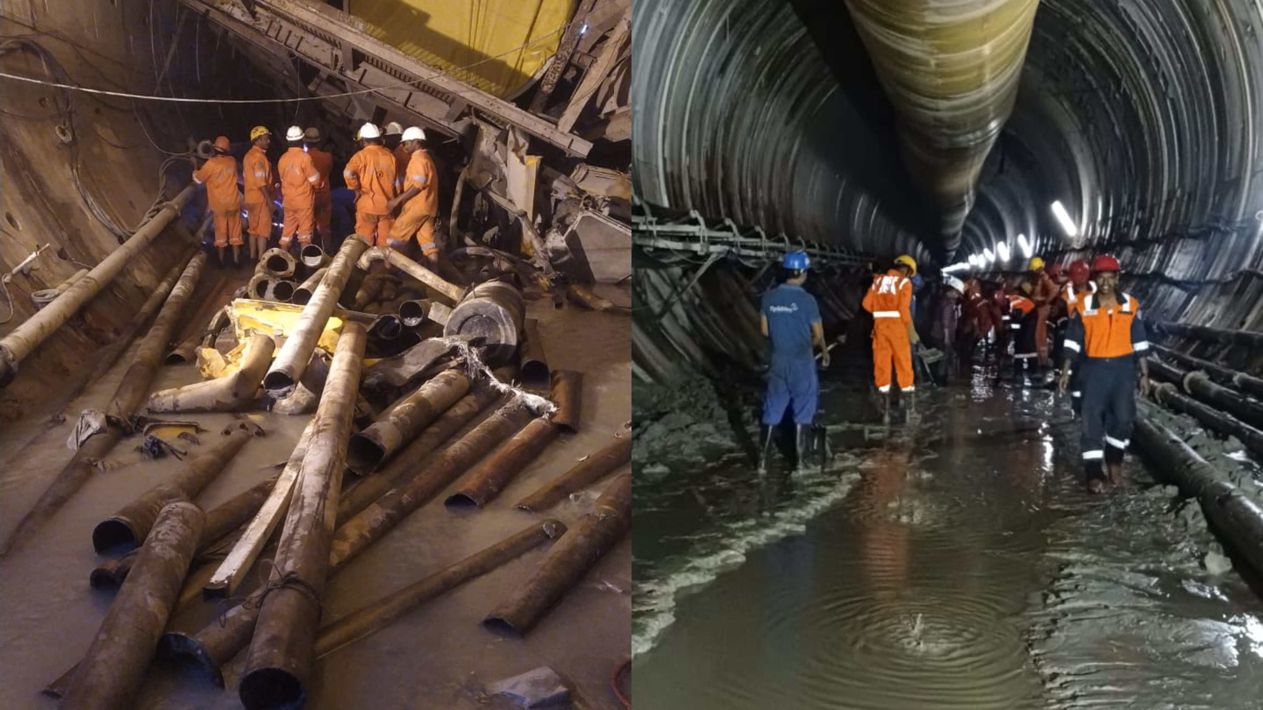 SLBC Tunnel Collapse: Dewatering, silt removal in progress; non-stop ...