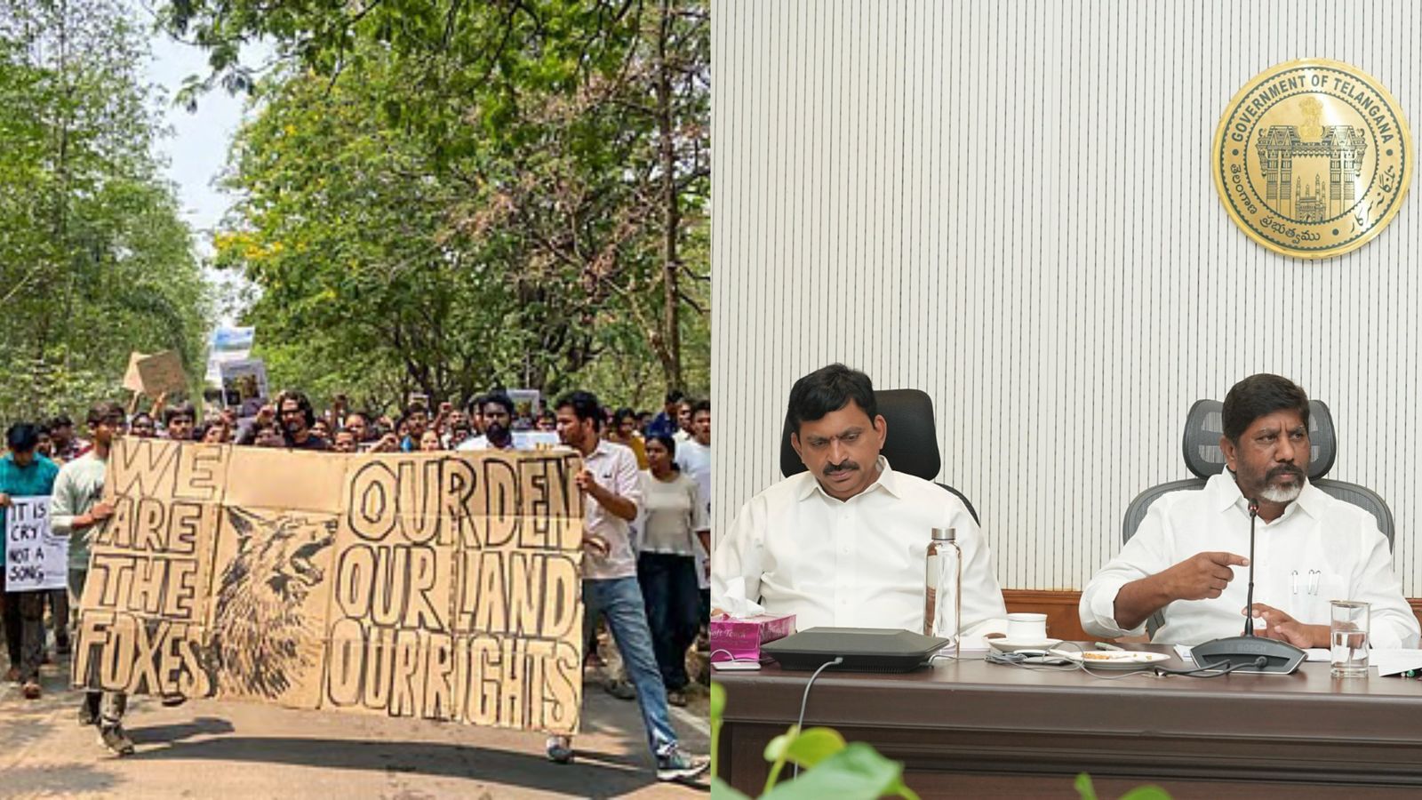 Kancha Gachibowli land row: Deputy CM Bhatti orders police to withdraw ...