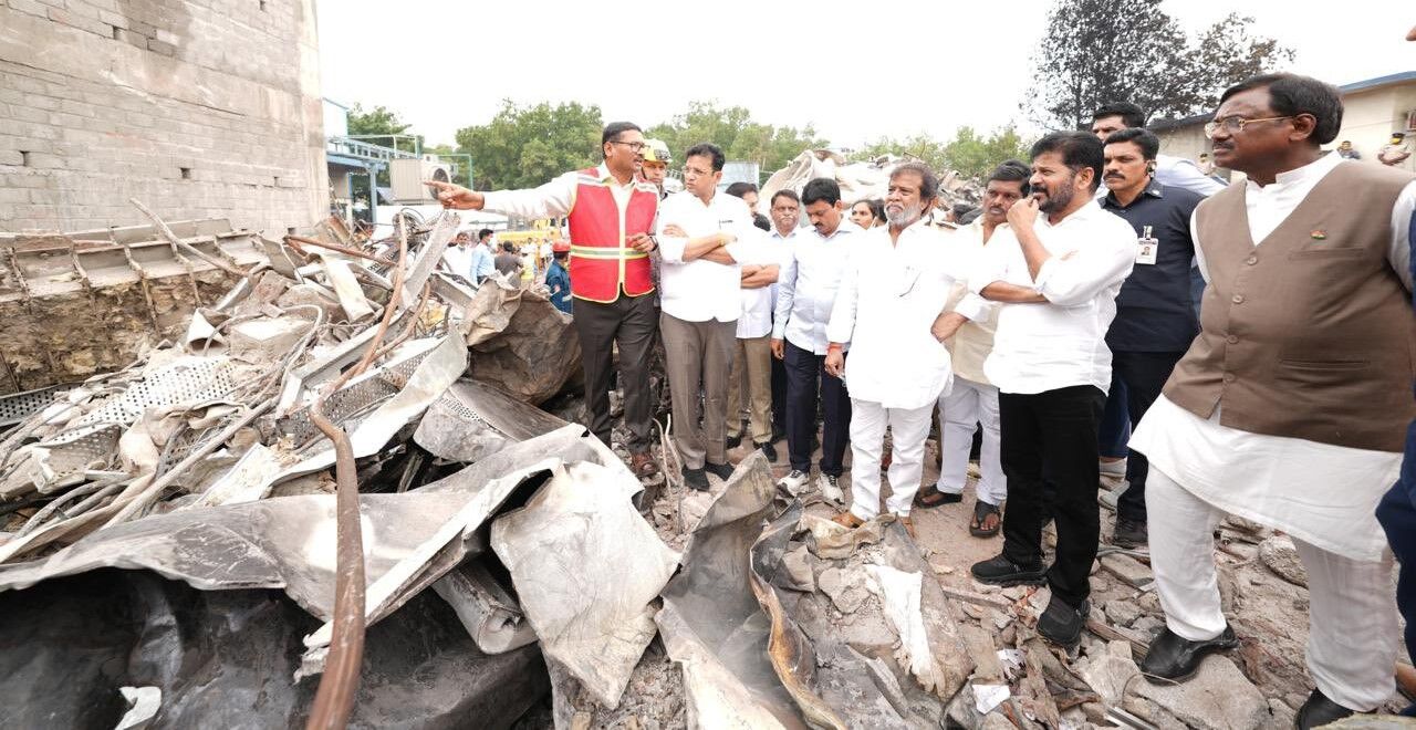 Sigachi Pharma blast: CM Revanth visits site, announces Rs 1 crore aid ...
