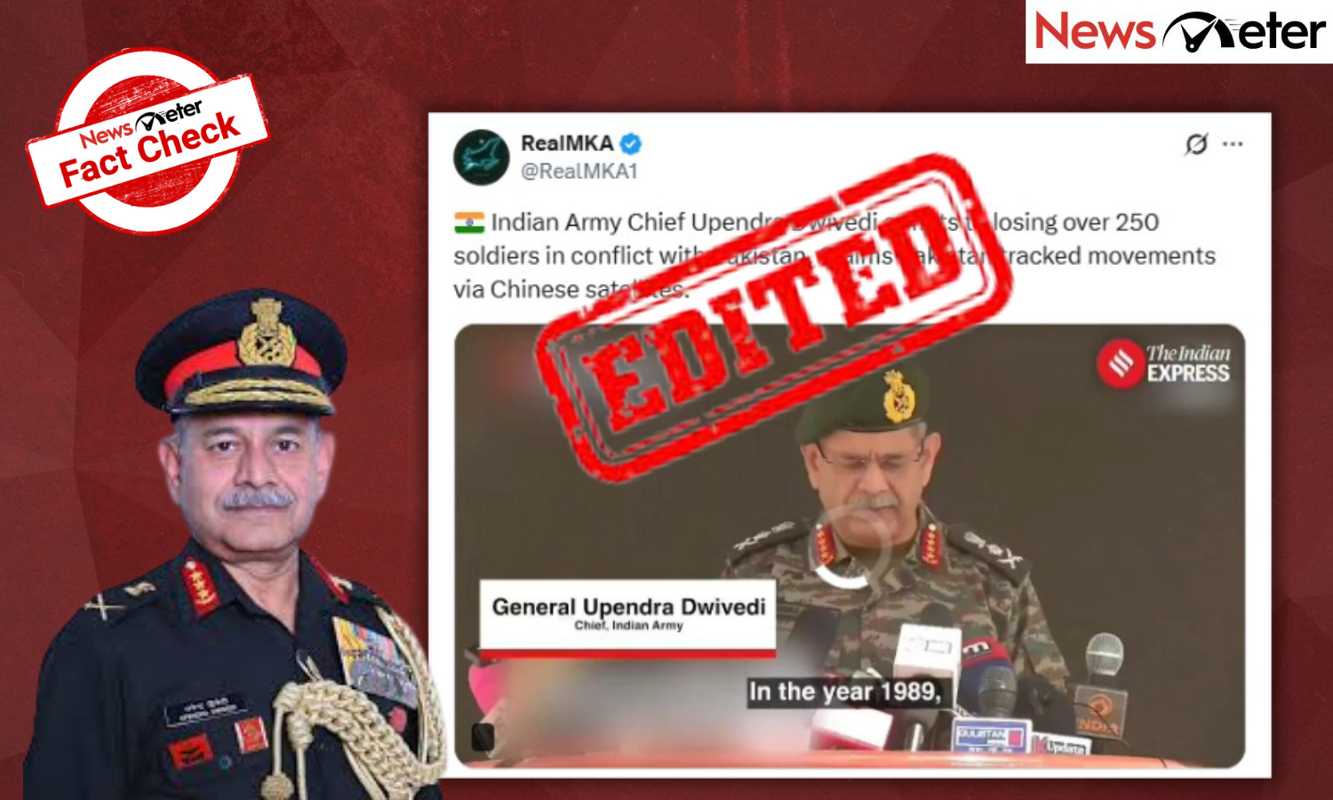 Fact Check: Army chief Upendra Dwivedi admits to losing 250 Indian soldiers during Operation ...