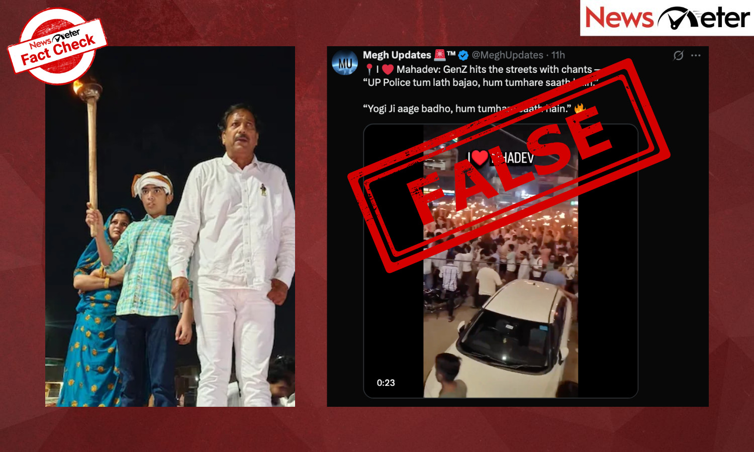 Gen Z youth in UP hold torch rally for Yogi, police? No, video is from ...