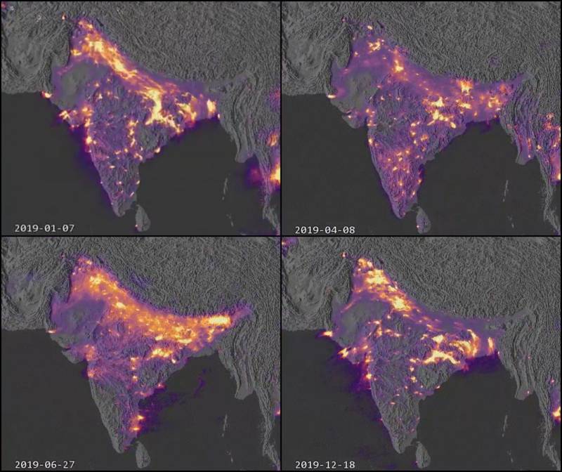 Satellite data shows growth of NO2 hotspots in cities including Hyderabad